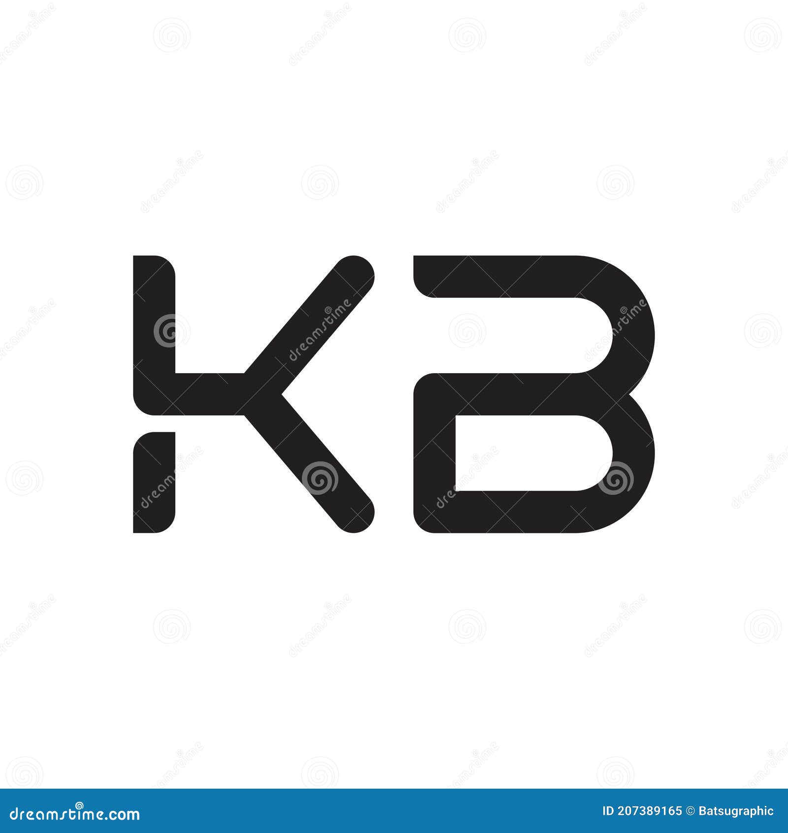 Kb Initial Letter Vector Logo Icon Stock Vector - Illustration of ...