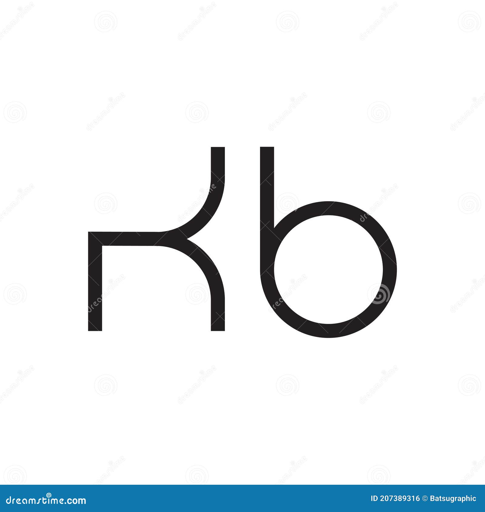 Kb Initial Letter Vector Logo Icon Stock Vector - Illustration of ...