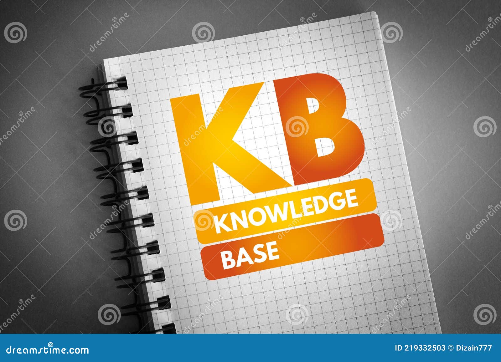 KB - Knowledge Base Acronym on Notepad, Technology Concept Background ...