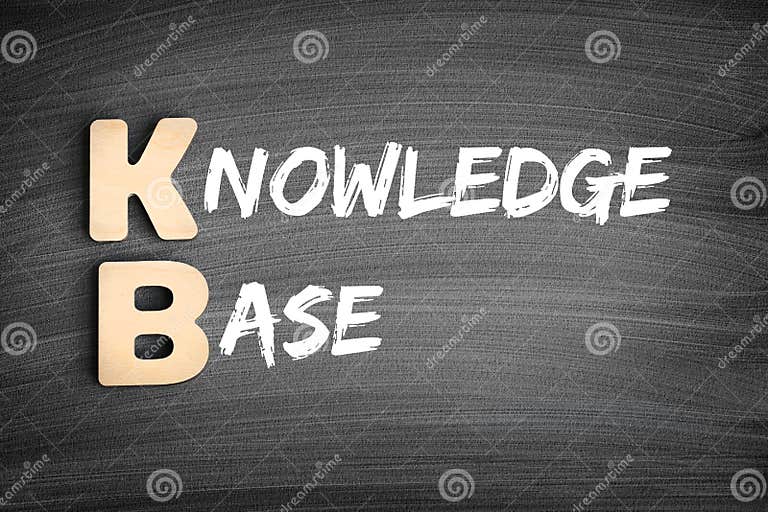 KB - Knowledge Base Acronym, Technology Concept on Blackboard Stock ...