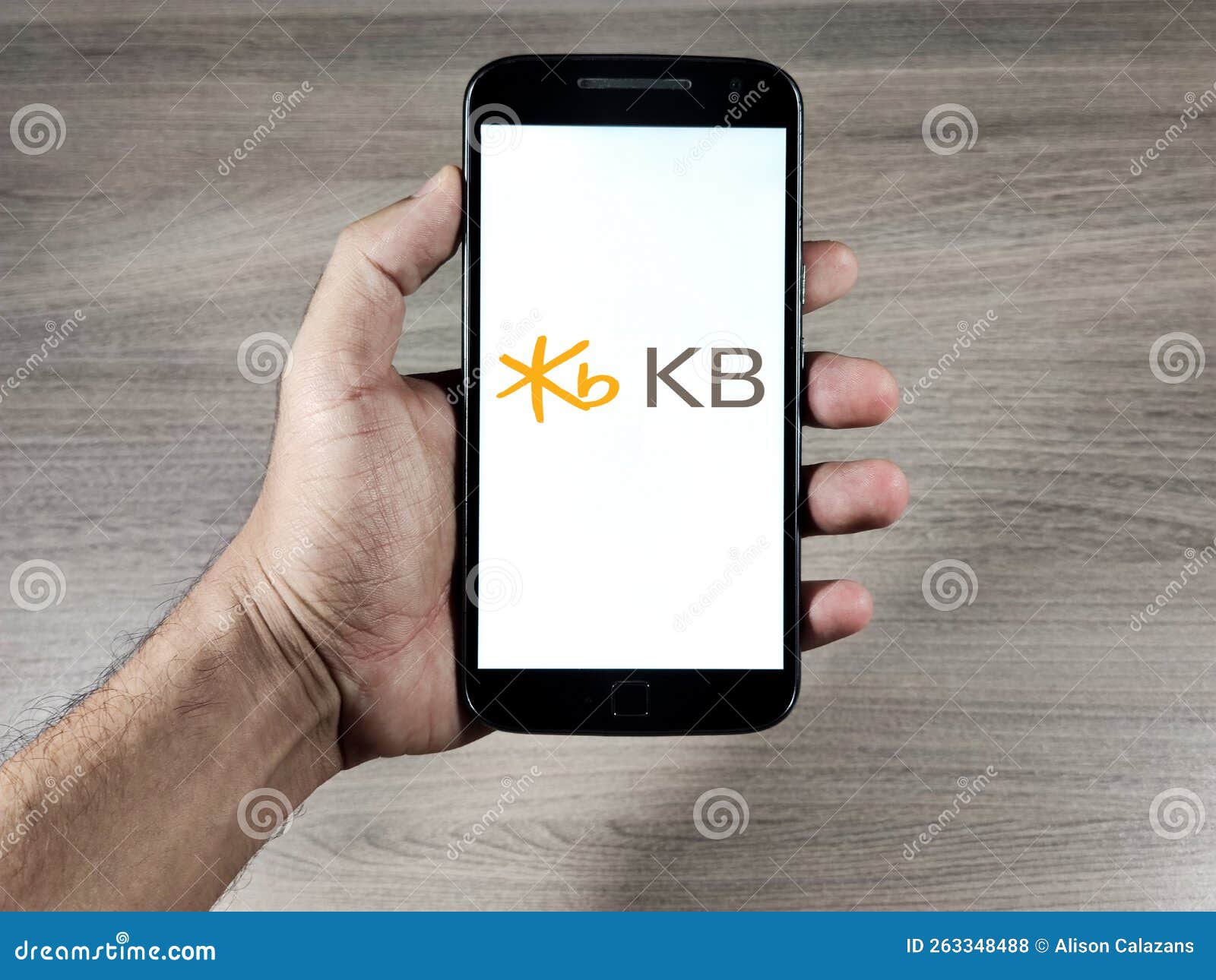 KB Kookmin Bank Mobile App Icon on Phone Screen Editorial Stock Photo ...