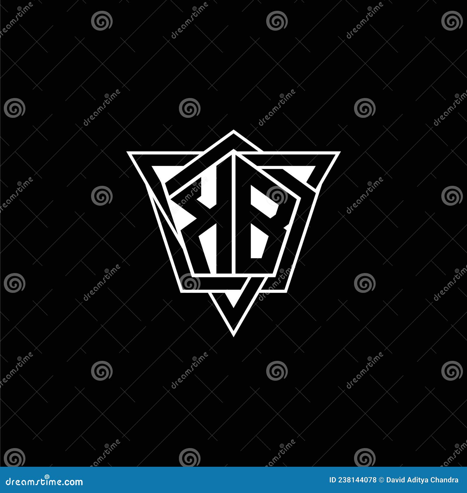 KB Logo Monogram Geometric Modern Design Stock Vector - Illustration of ...