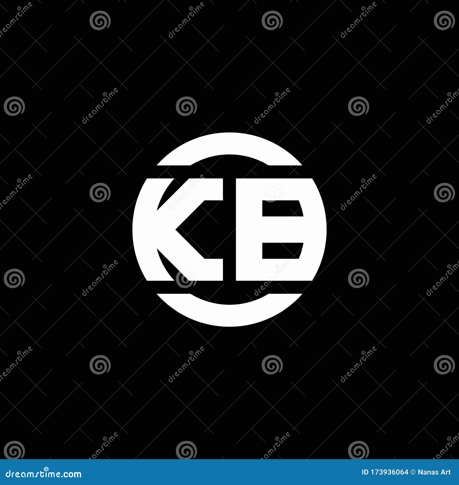 KB Logo Monogram Isolated on Circle Element Design Template Stock ...