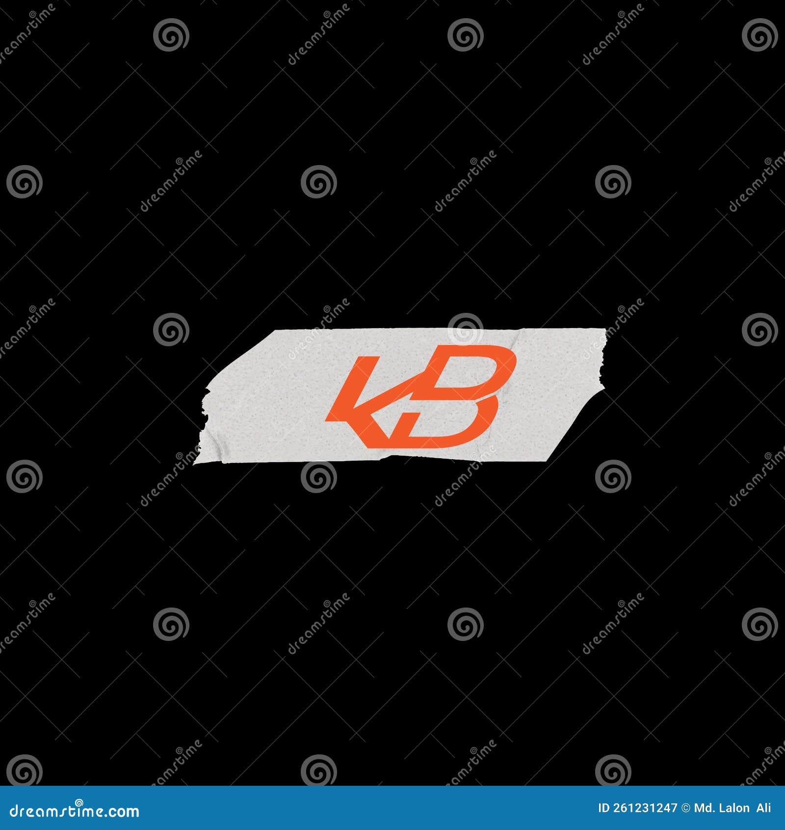 KB Text Logo Design stock vector. Illustration of design - 261231247