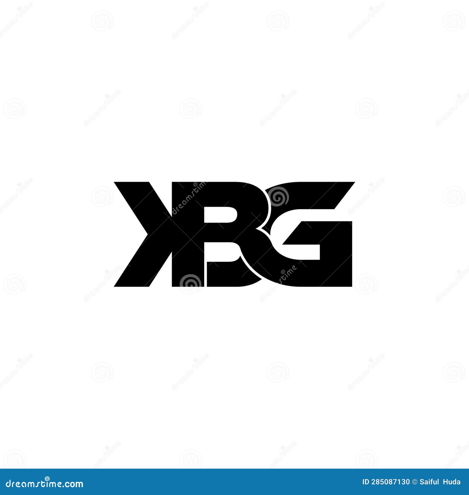 KBG Letter Monogram Logo Design Vector Stock Vector - Illustration of ...