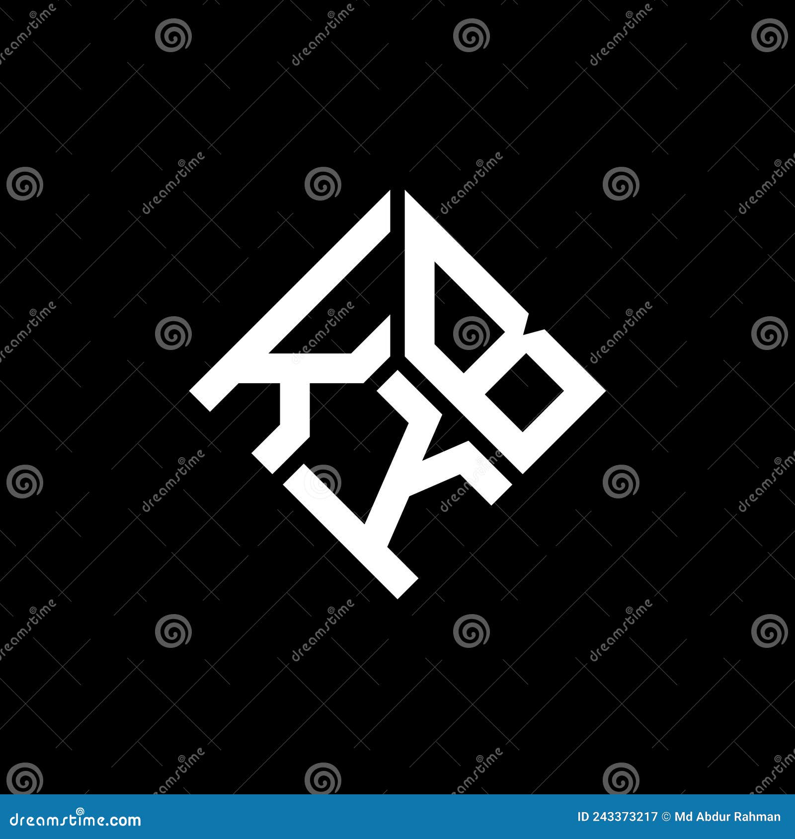 KBK Letter Logo Design on Black Background. KBK Creative Initials ...