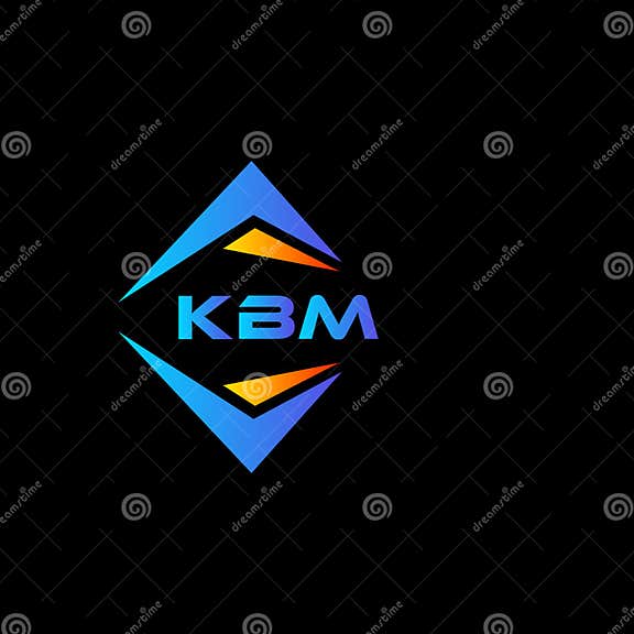 KBM Abstract Technology Logo Design on Black Background. KBM Creative ...