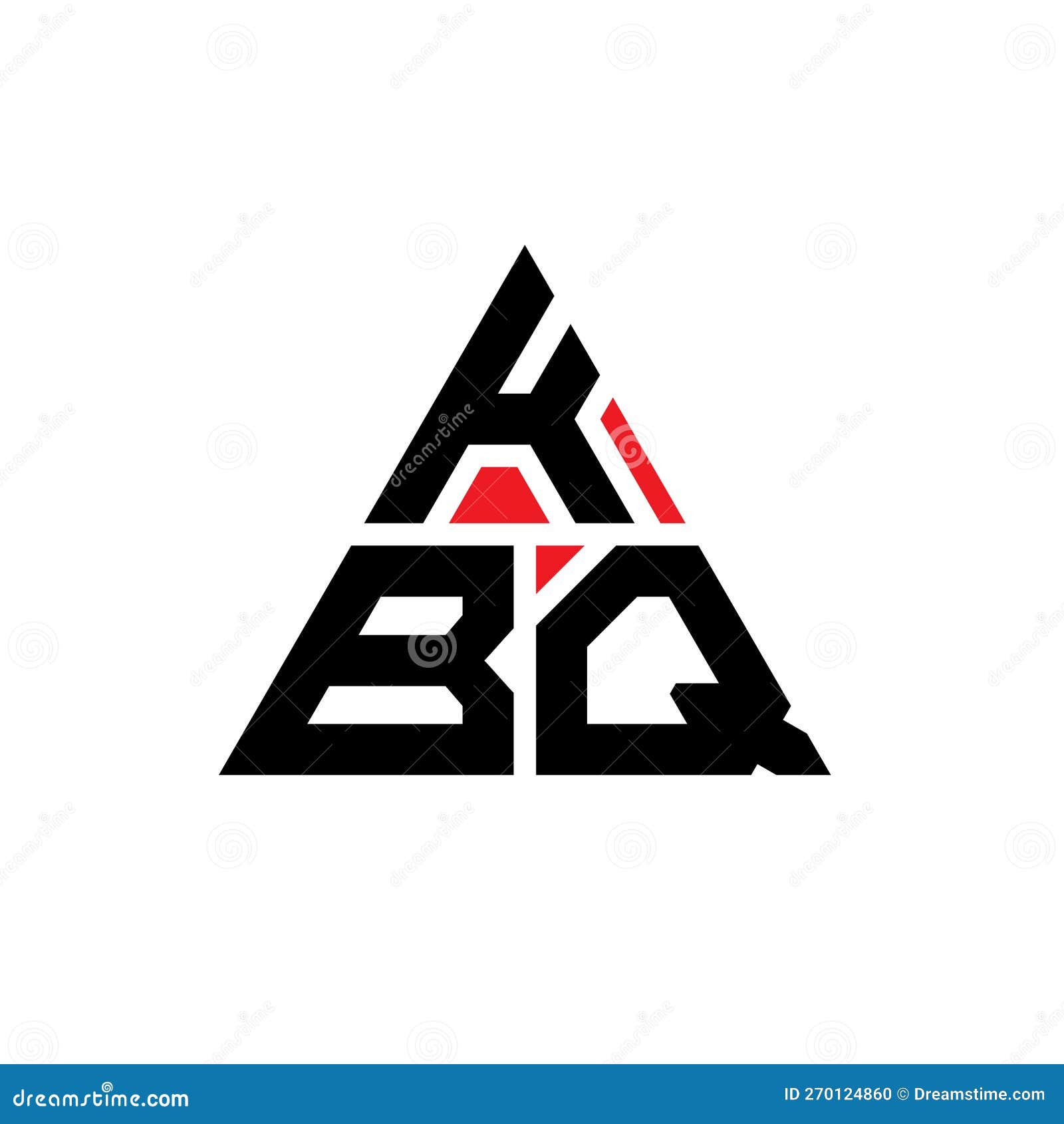 KBQ Triangle Letter Logo Design with Triangle Shape. KBQ Triangle Logo ...