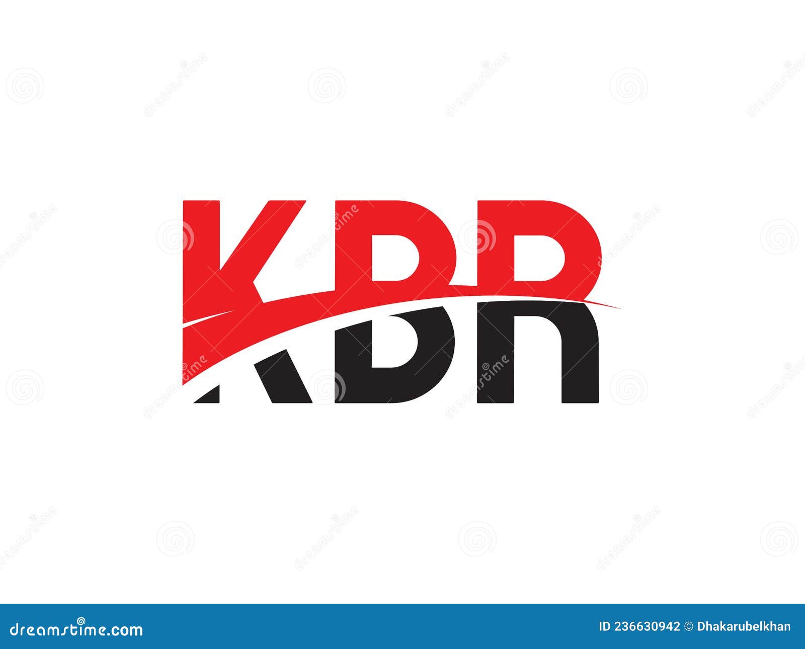 KBR Letter Initial Logo Design Vector Illustration Stock Vector ...