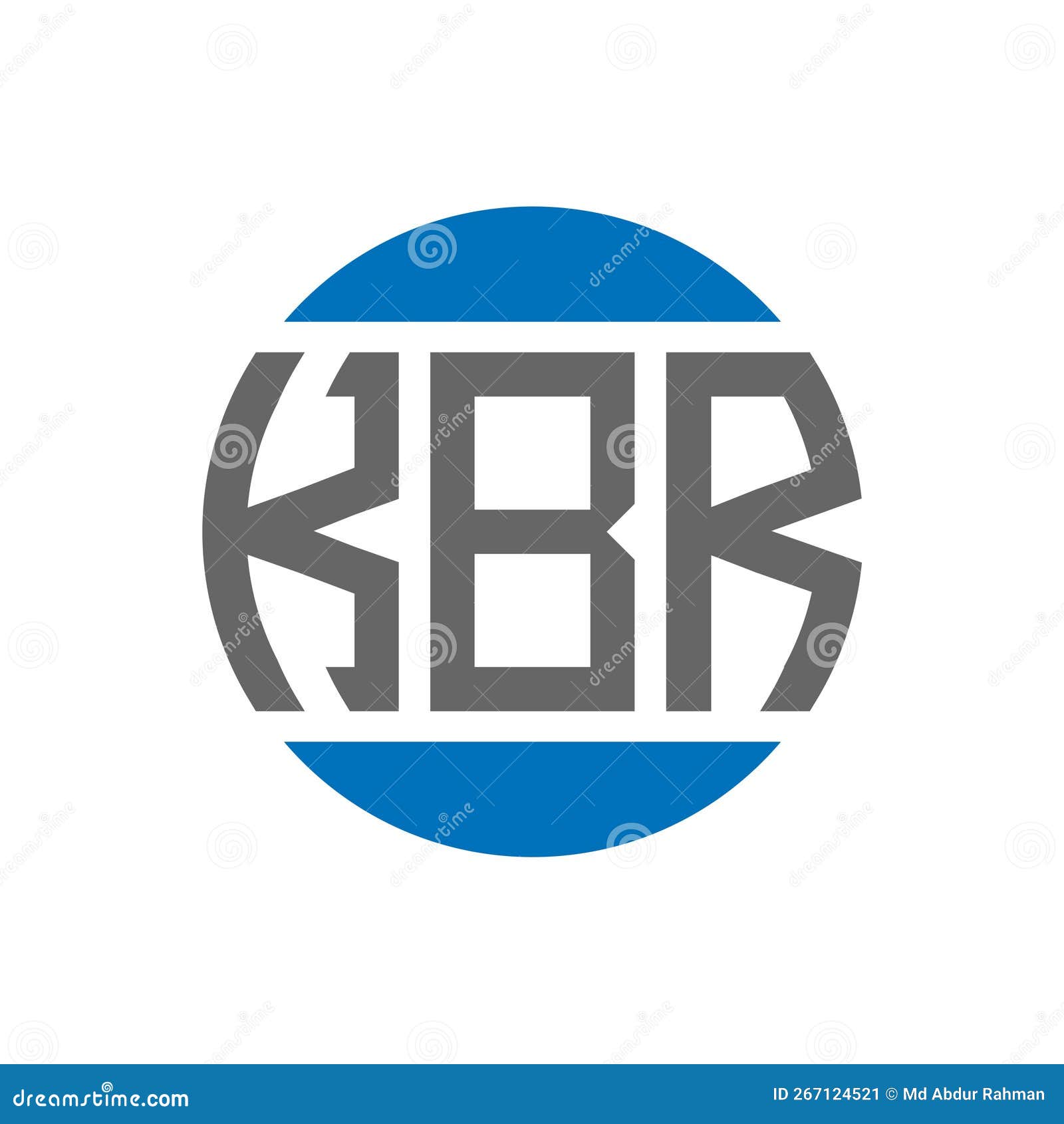 KBR Letter Logo Design on White Background. KBR Creative Initials ...