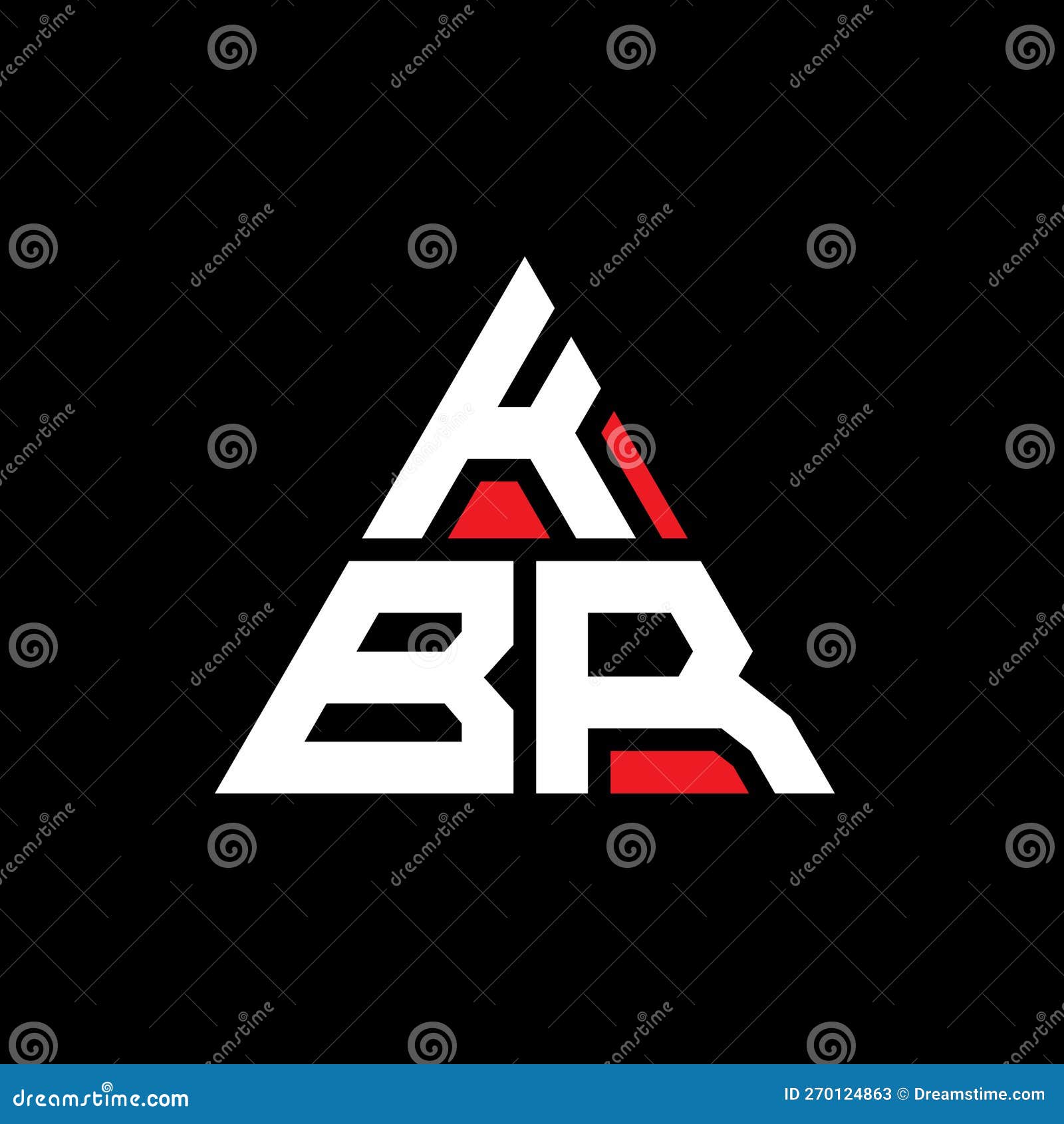 KBR Triangle Letter Logo Design with Triangle Shape. KBR Triangle Logo ...