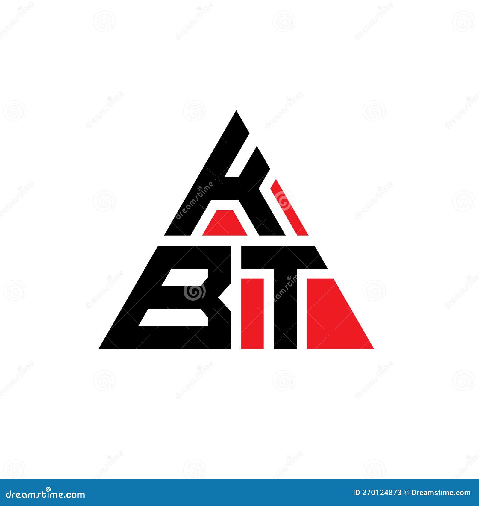KBT Triangle Letter Logo Design with Triangle Shape. KBT Triangle Logo ...