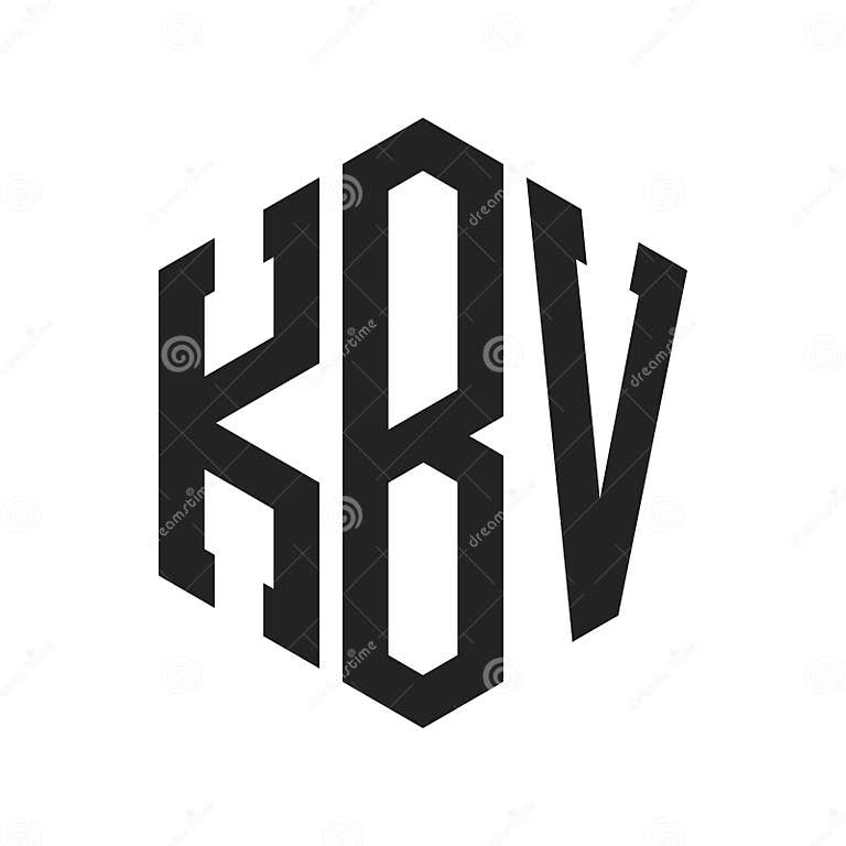 KBV Logo Design. Initial Letter KBV Monogram Logo Using Hexagon Shape ...