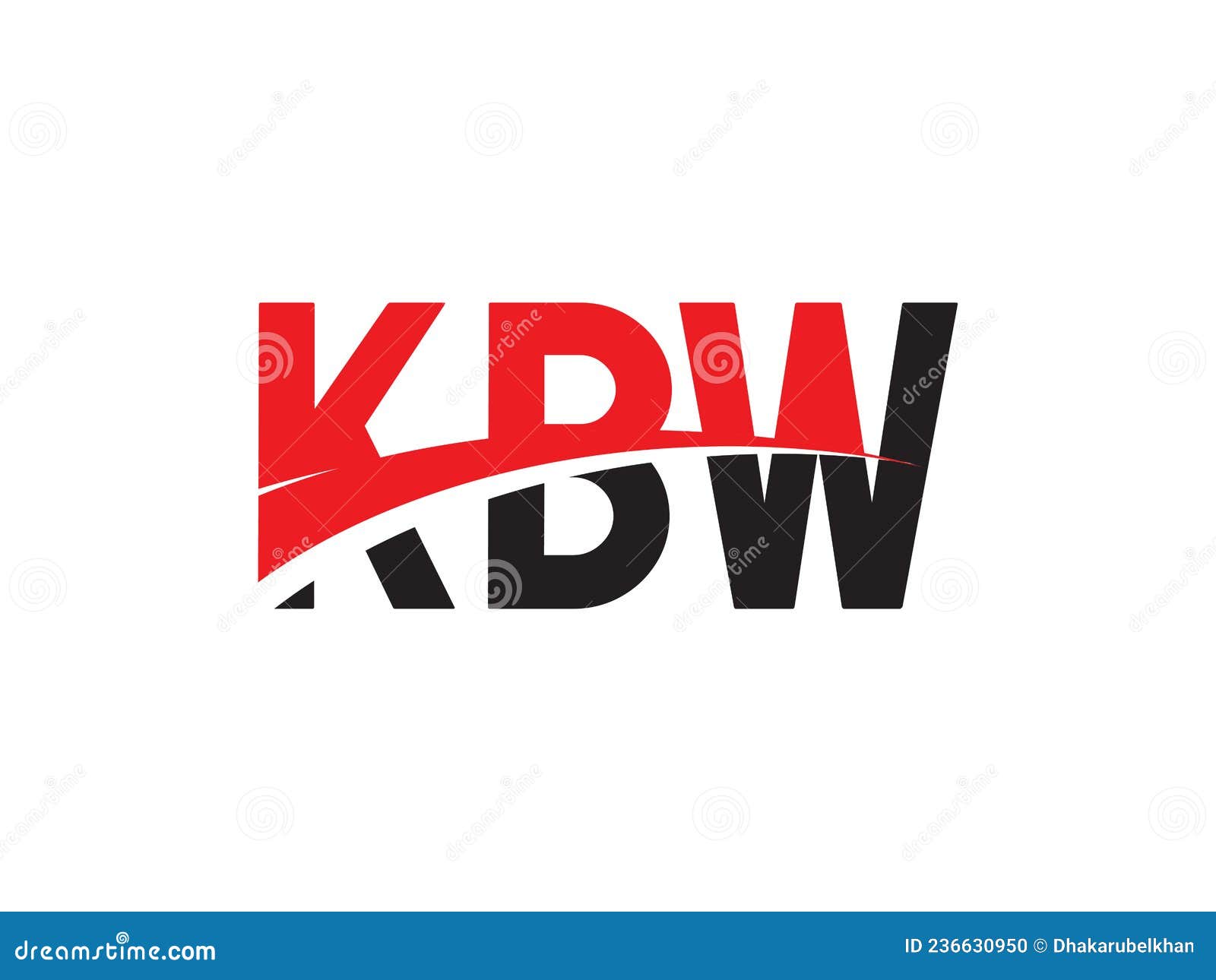 KBW Letter Initial Logo Design Vector Illustration Stock Vector ...