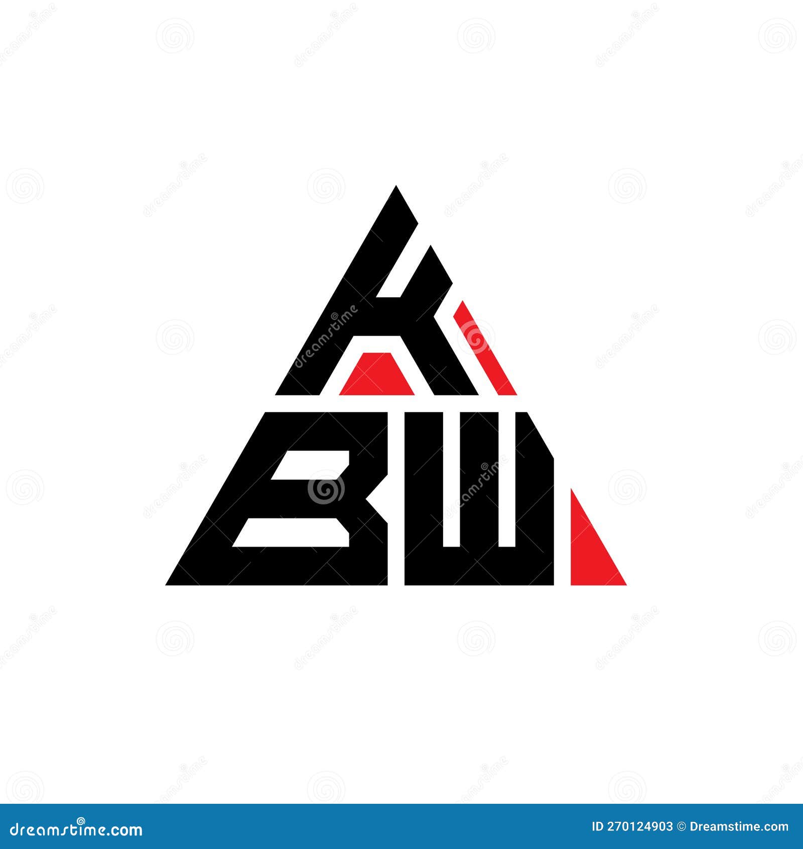KBW Triangle Letter Logo Design with Triangle Shape. KBW Triangle Logo ...