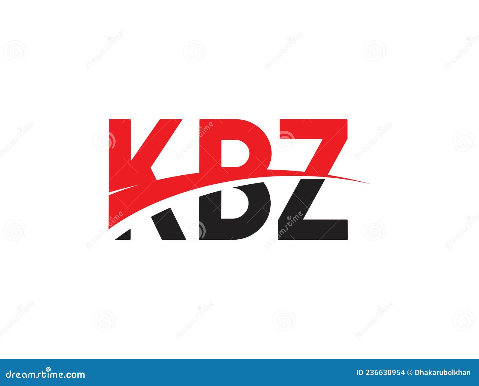 KBZ Letter Initial Logo Design Vector Illustration Stock Vector ...