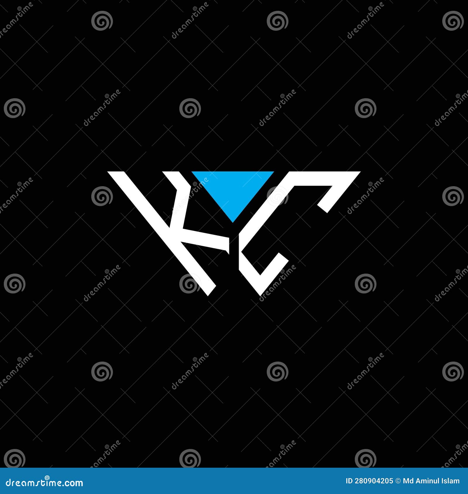 KC Letter Logo Creative Design with Vector Graphic, Simple and Modern ...