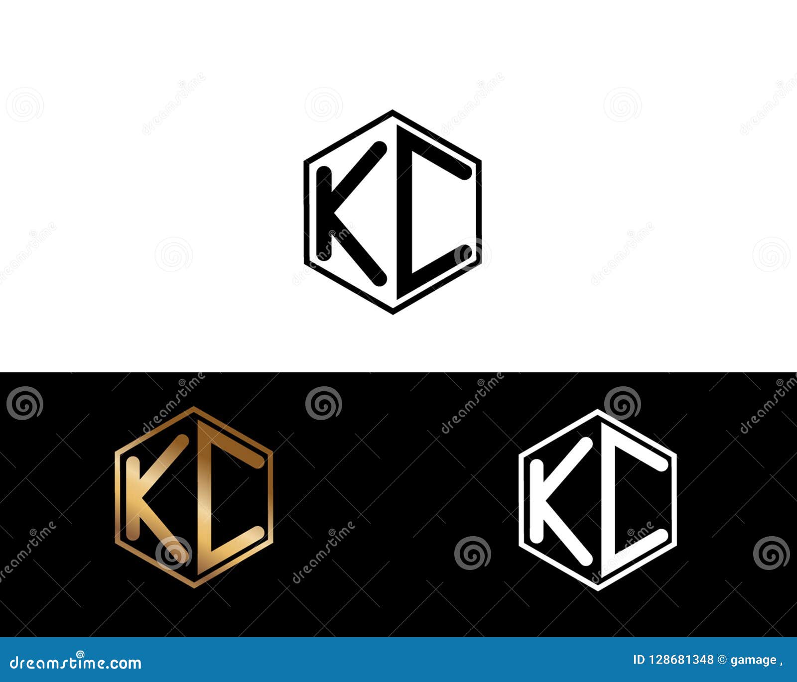 KC Letters Linked with Hexagon Shape Logo Stock Vector - Illustration ... KC Letters Linked with Hexagon Shape Logo Stock Vector - Illustration ...