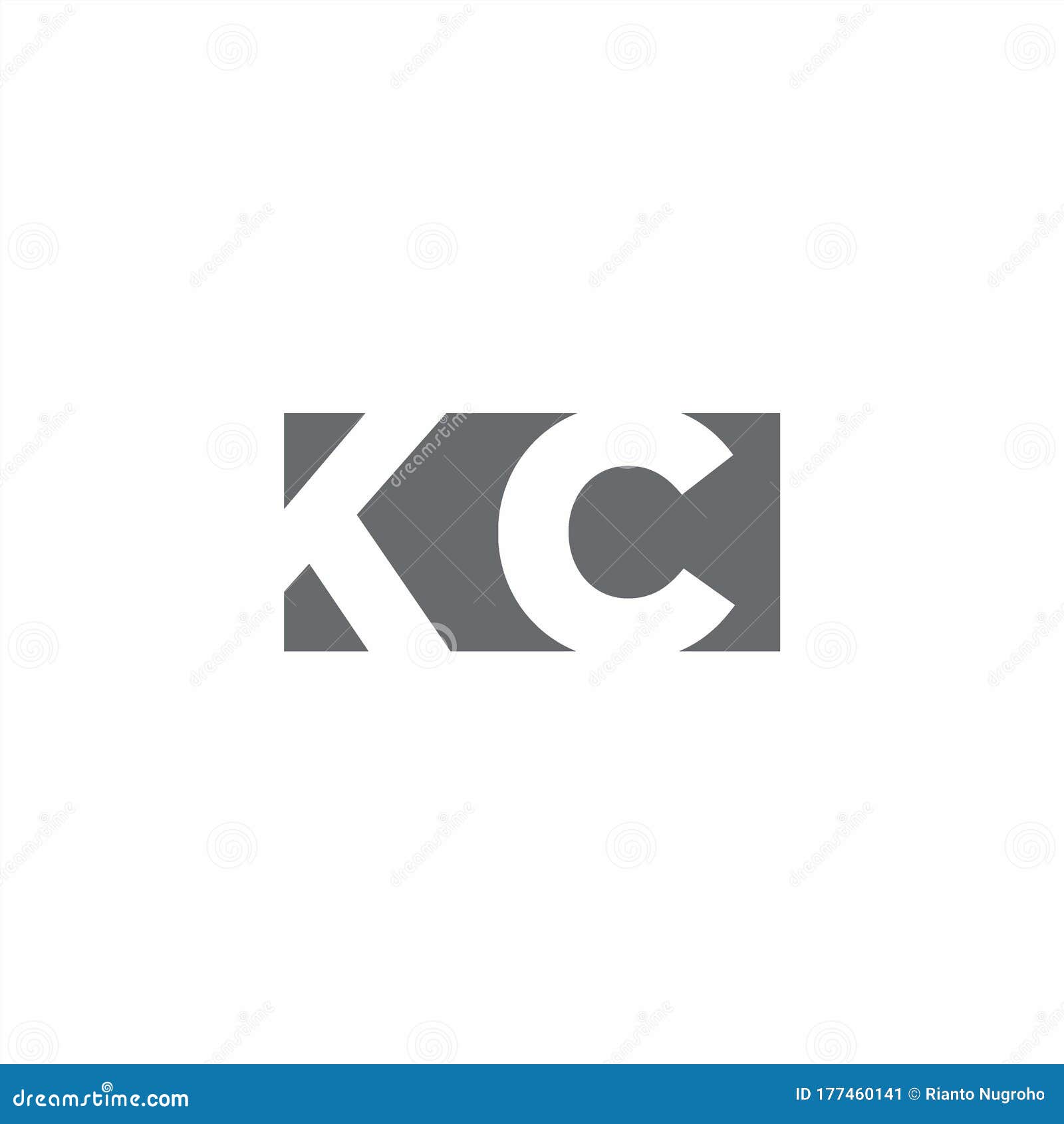 KC Logo Monogram with Negative Space Style Design Template Stock Vector ...