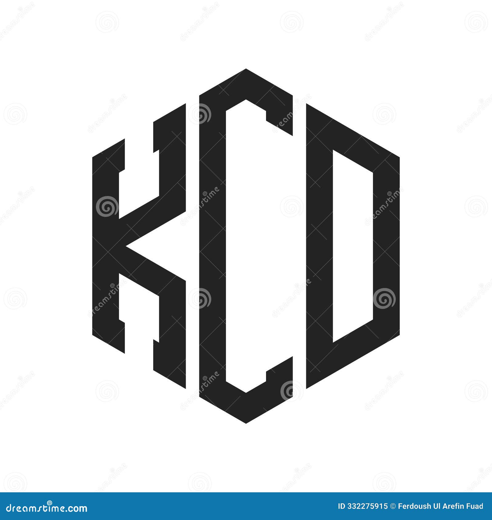 KCD Logo Design. Initial Letter KCD Monogram Logo Using Hexagon Shape ...