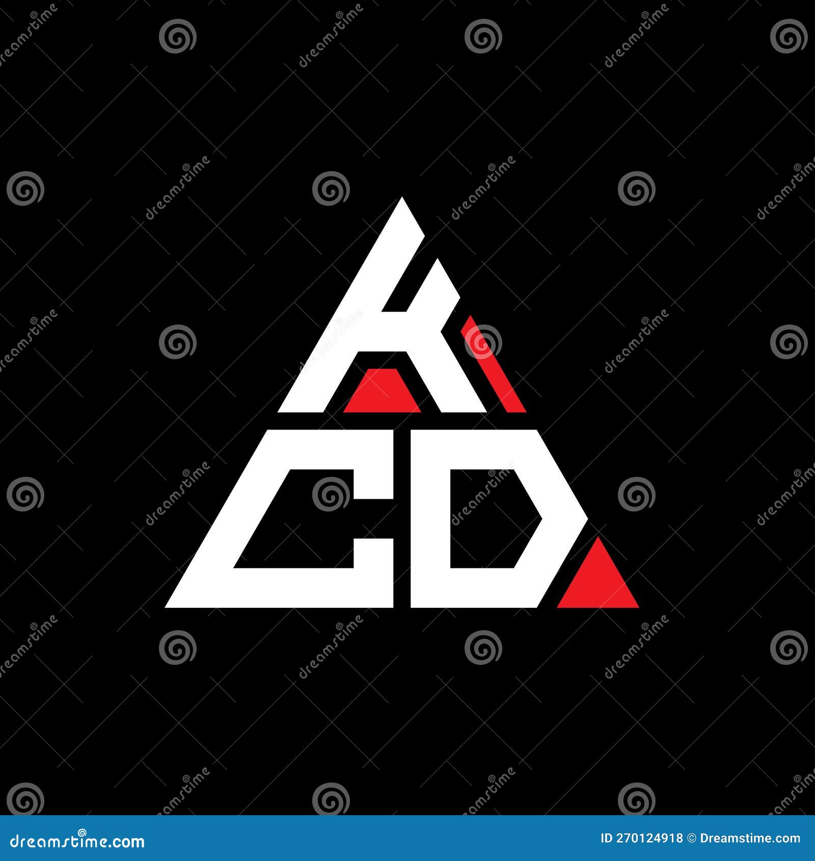 KCD Triangle Letter Logo Design with Triangle Shape. KCD Triangle Logo ...