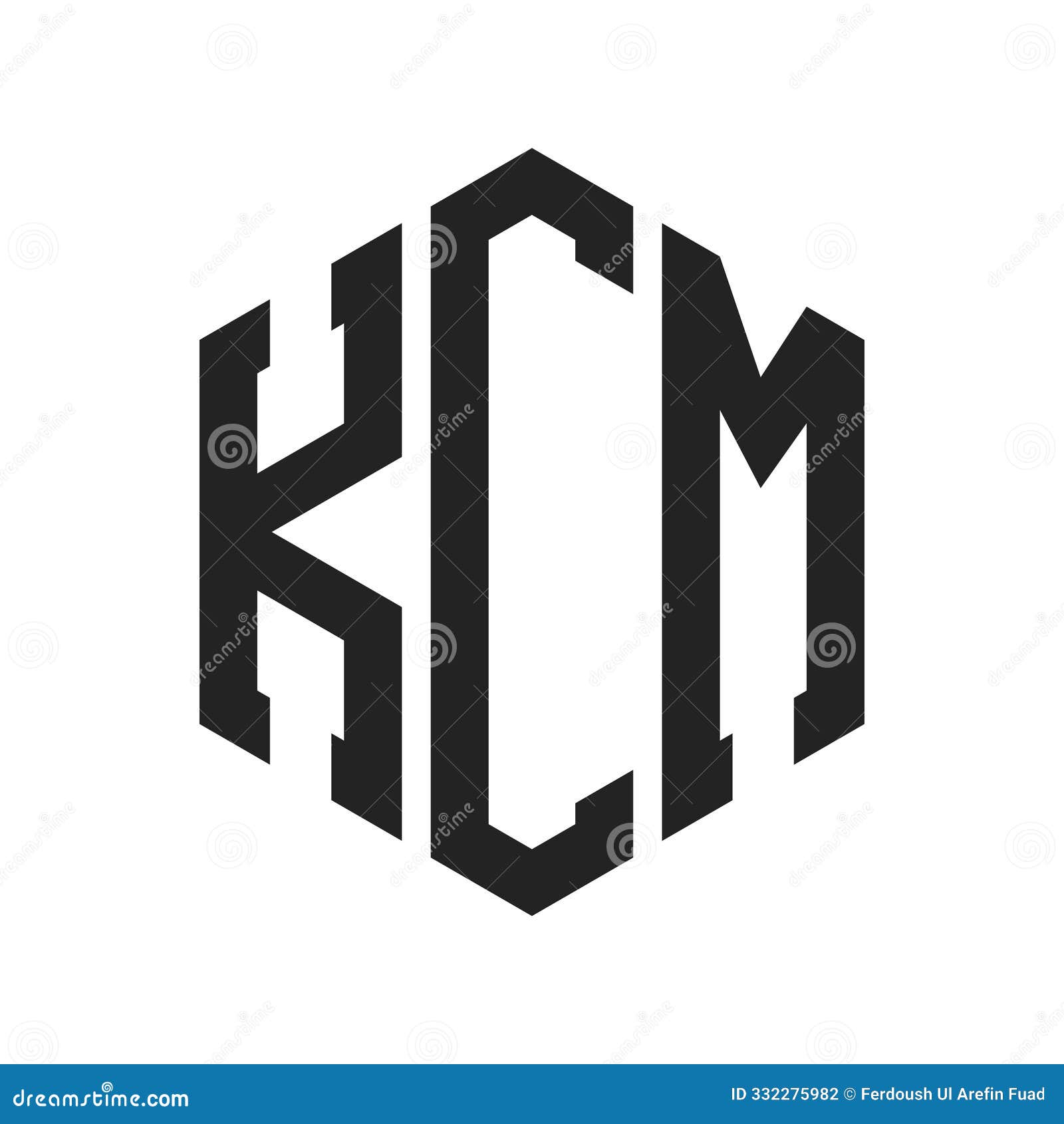 KCM Logo Design. Initial Letter KCM Monogram Logo Using Hexagon Shape ...