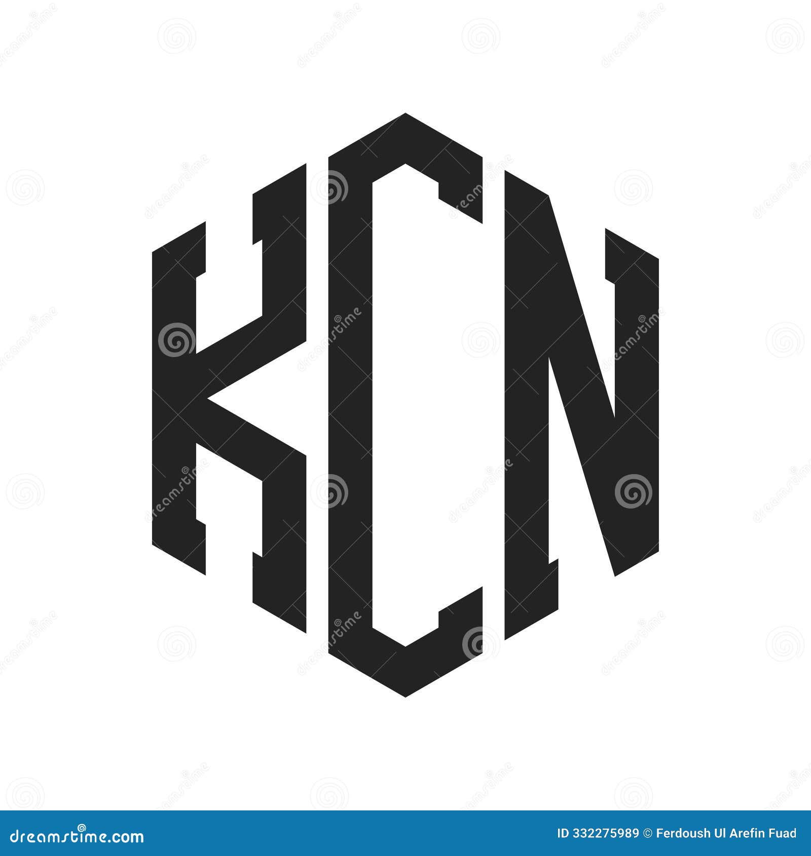 KCN Logo Design. Initial Letter KCN Monogram Logo Using Hexagon Shape ...