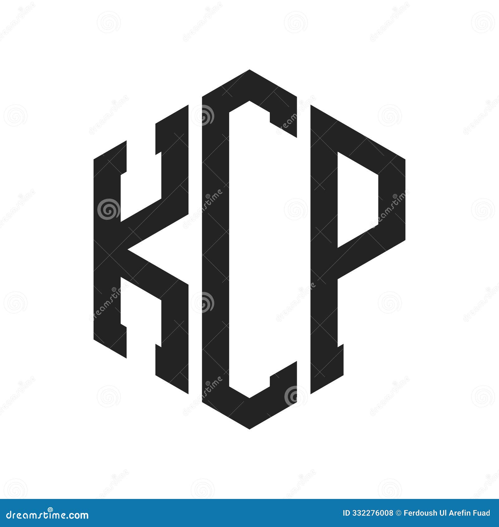 KCP Logo Design. Initial Letter KCP Monogram Logo Using Hexagon Shape ...
