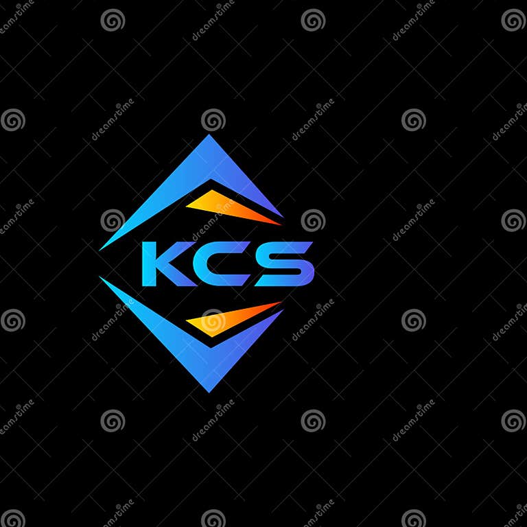 KCS Abstract Technology Logo Design on Black Background. KCS Creative ...