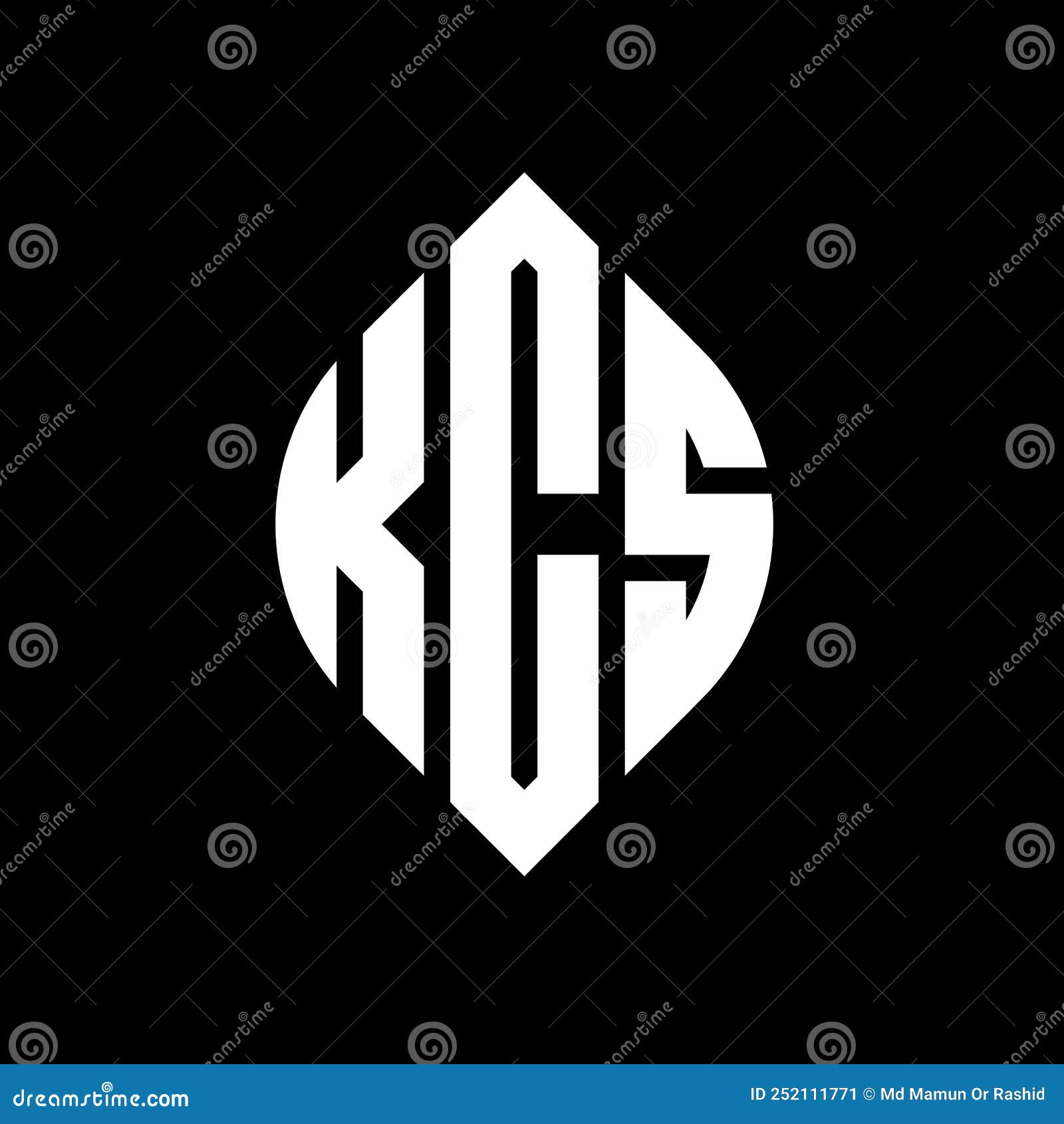 KCS Circle Letter Logo Design with Circle and Ellipse Shape. KCS ...