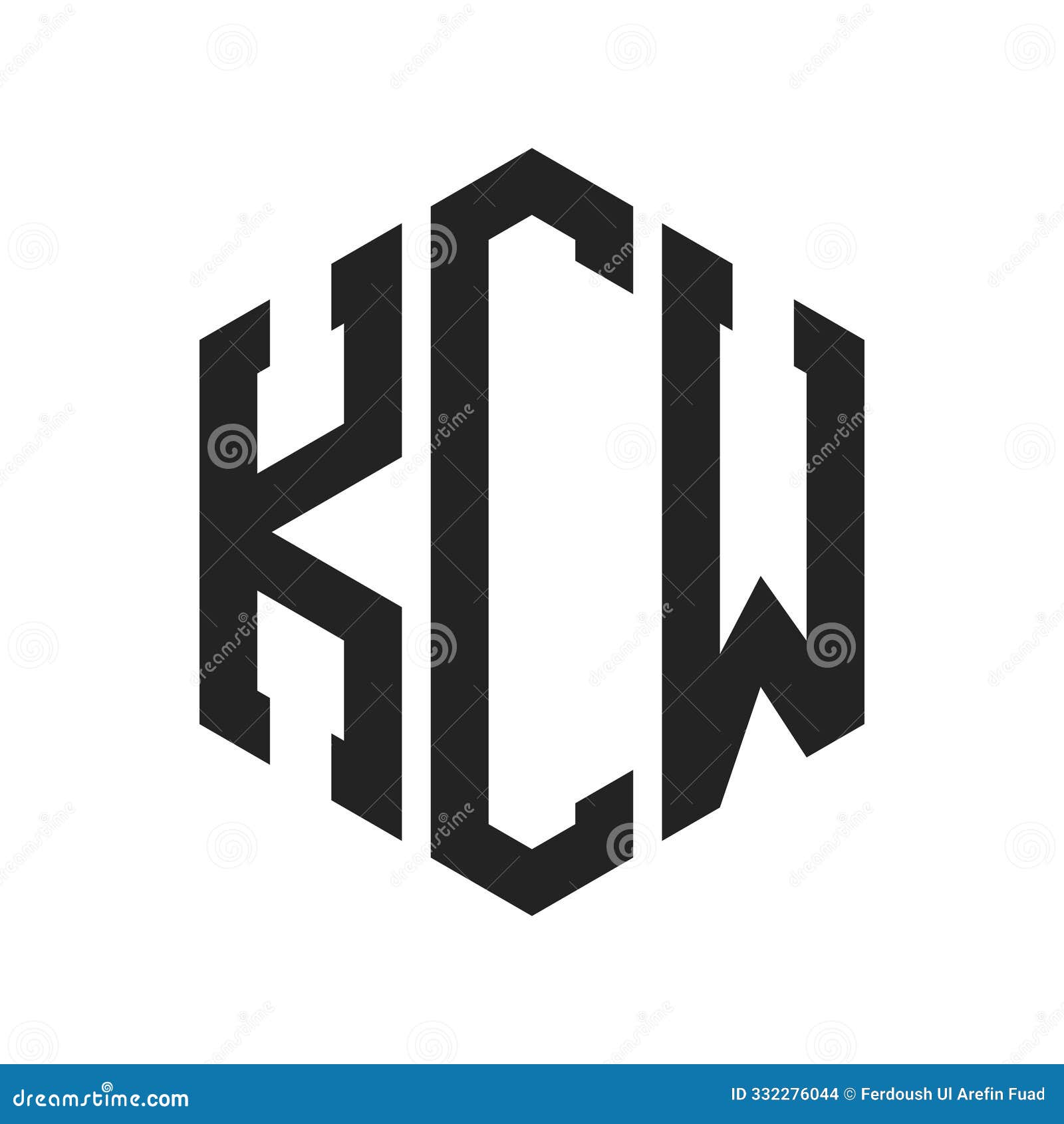 KCW Logo Design. Initial Letter KCW Monogram Logo Using Hexagon Shape ...