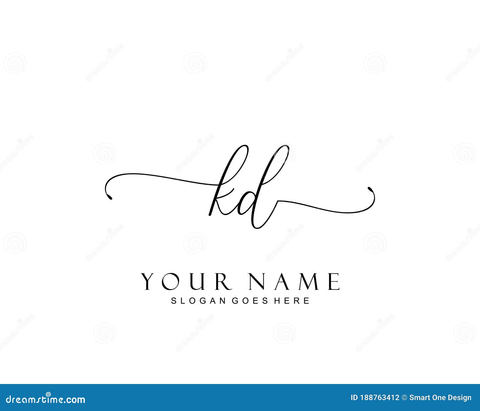 Initial KD Signature Logo Template Vector Stock Vector - Illustration ...