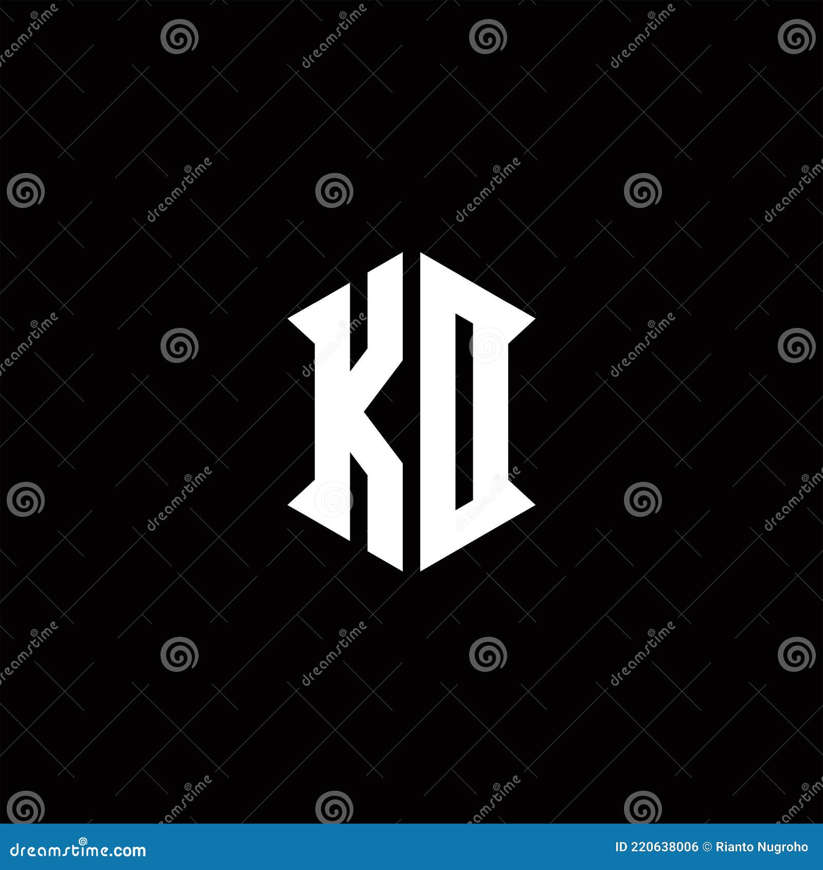 KD Logo Monogram with Shield Shape Designs Template Stock Vector ...