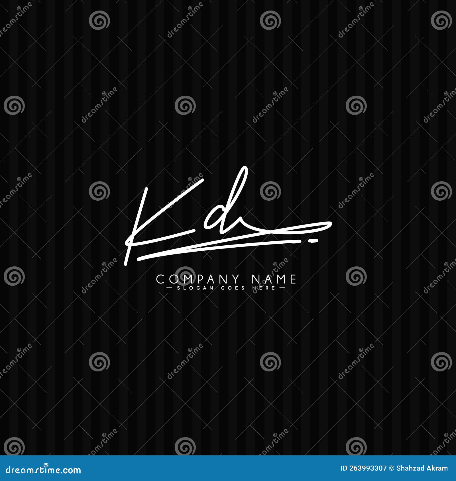 KD Simple Signature Logo - Handwritten Vector Template for K and D Logo ...