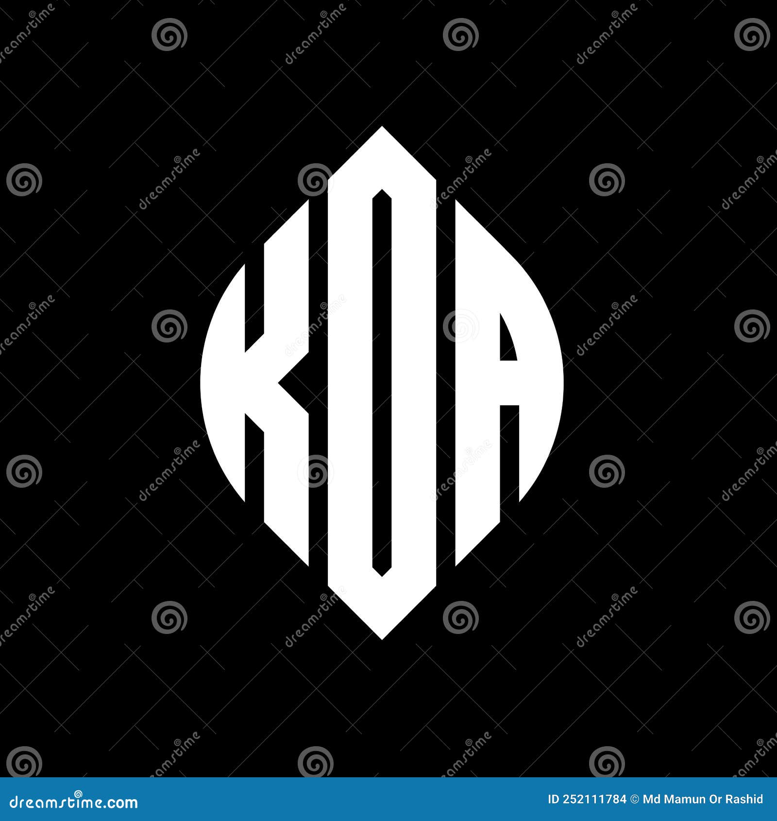 KDA Circle Letter Logo Design with Circle and Ellipse Shape. KDA ...