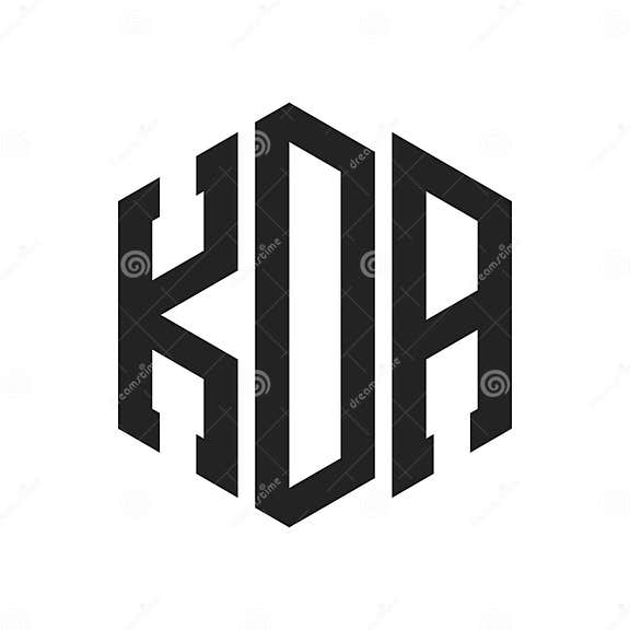 KDA Logo Design. Initial Letter KDA Monogram Logo Using Hexagon Shape ...