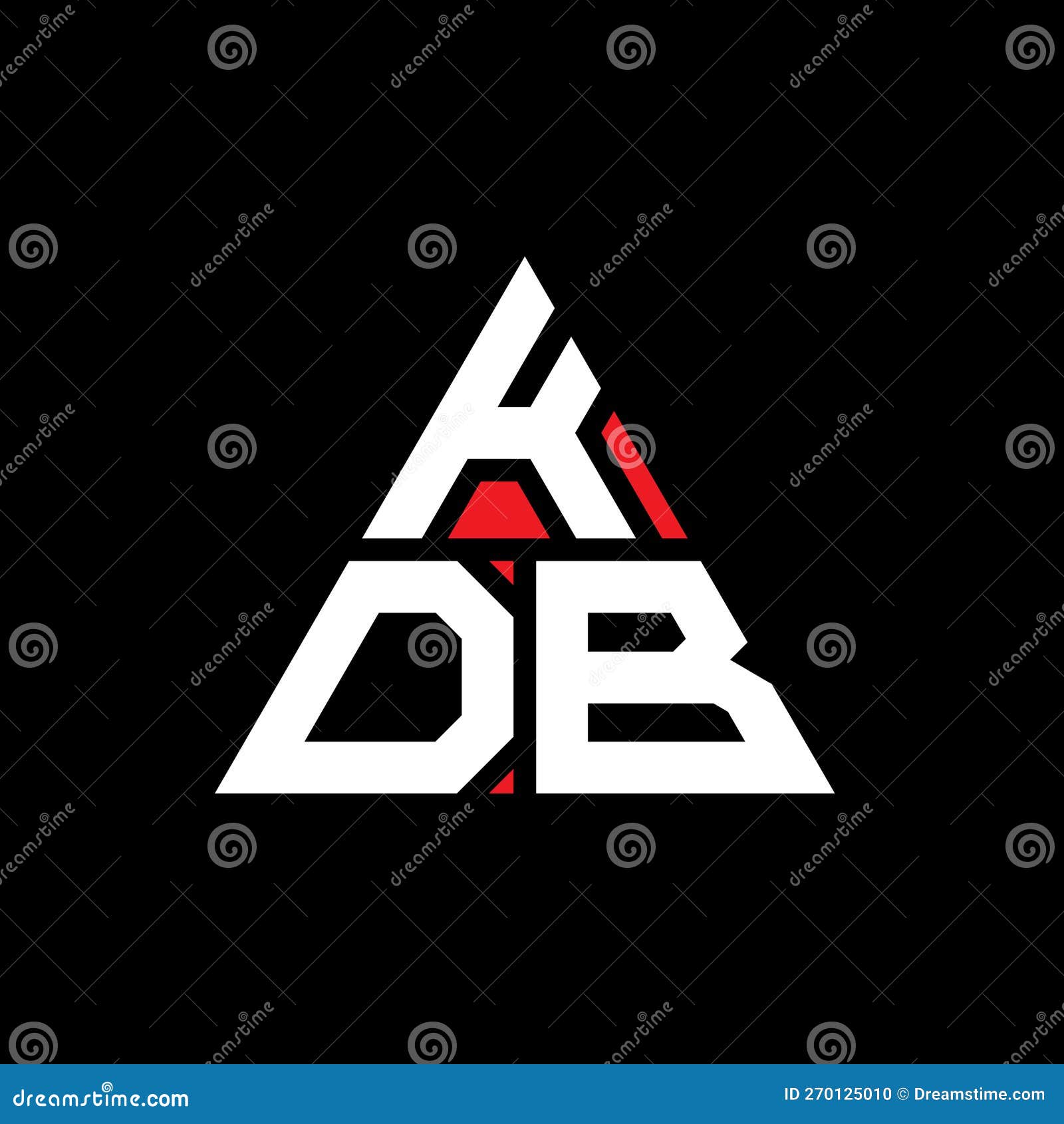 KDB Triangle Letter Logo Design with Triangle Shape. KDB Triangle Logo ...