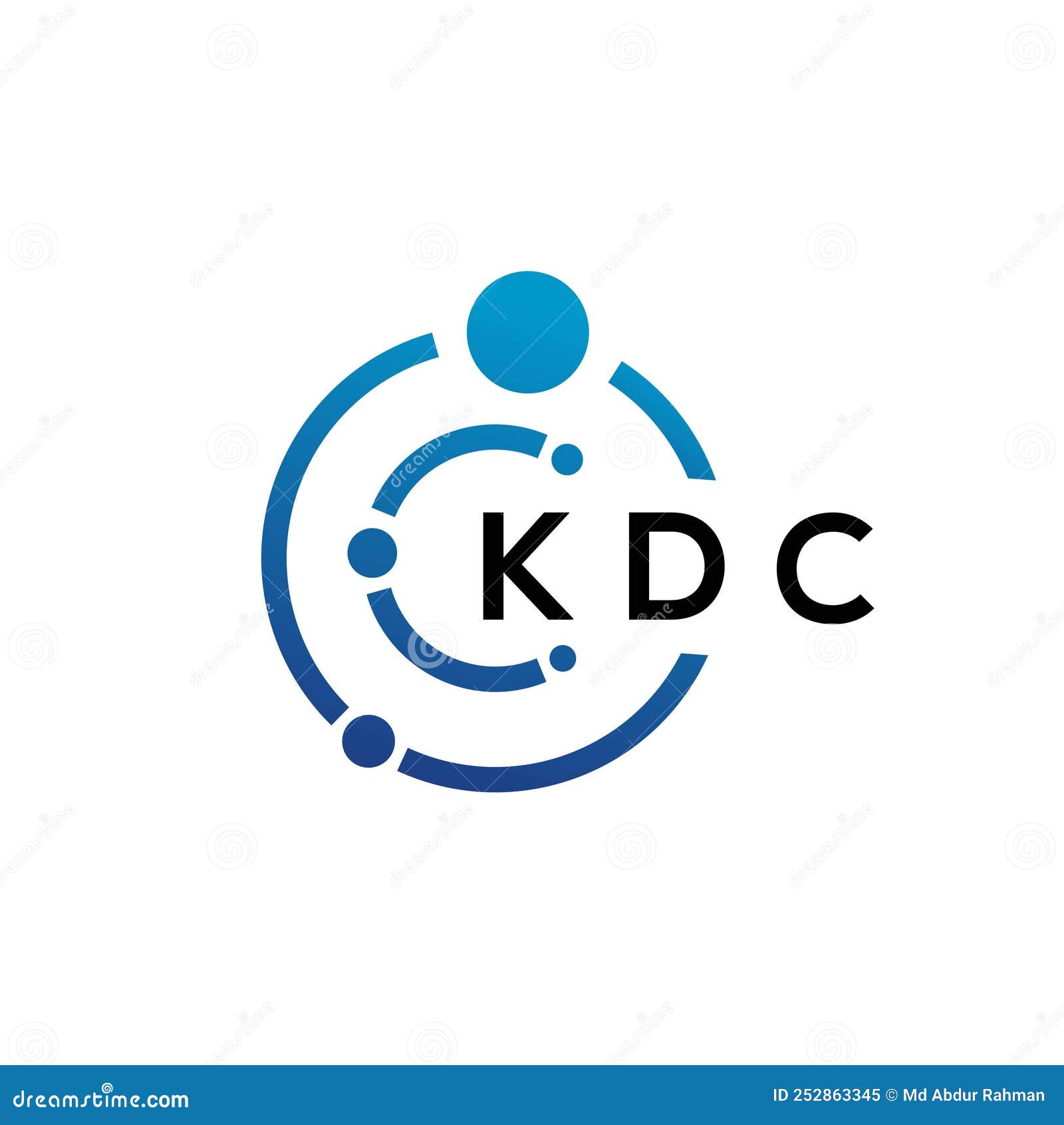 KDC Letter Technology Logo Design on White Background. KDC Creative ...