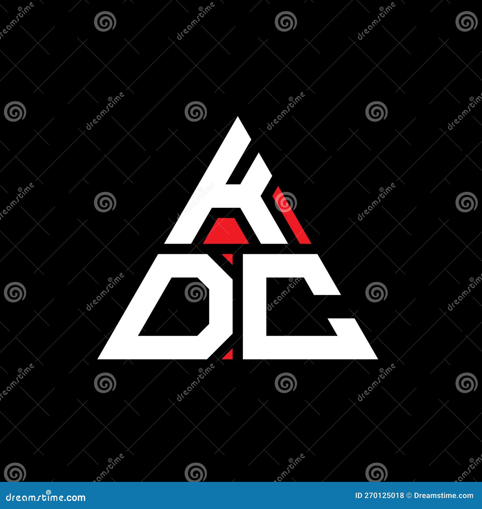 KDC Triangle Letter Logo Design with Triangle Shape. KDC Triangle Logo ...
