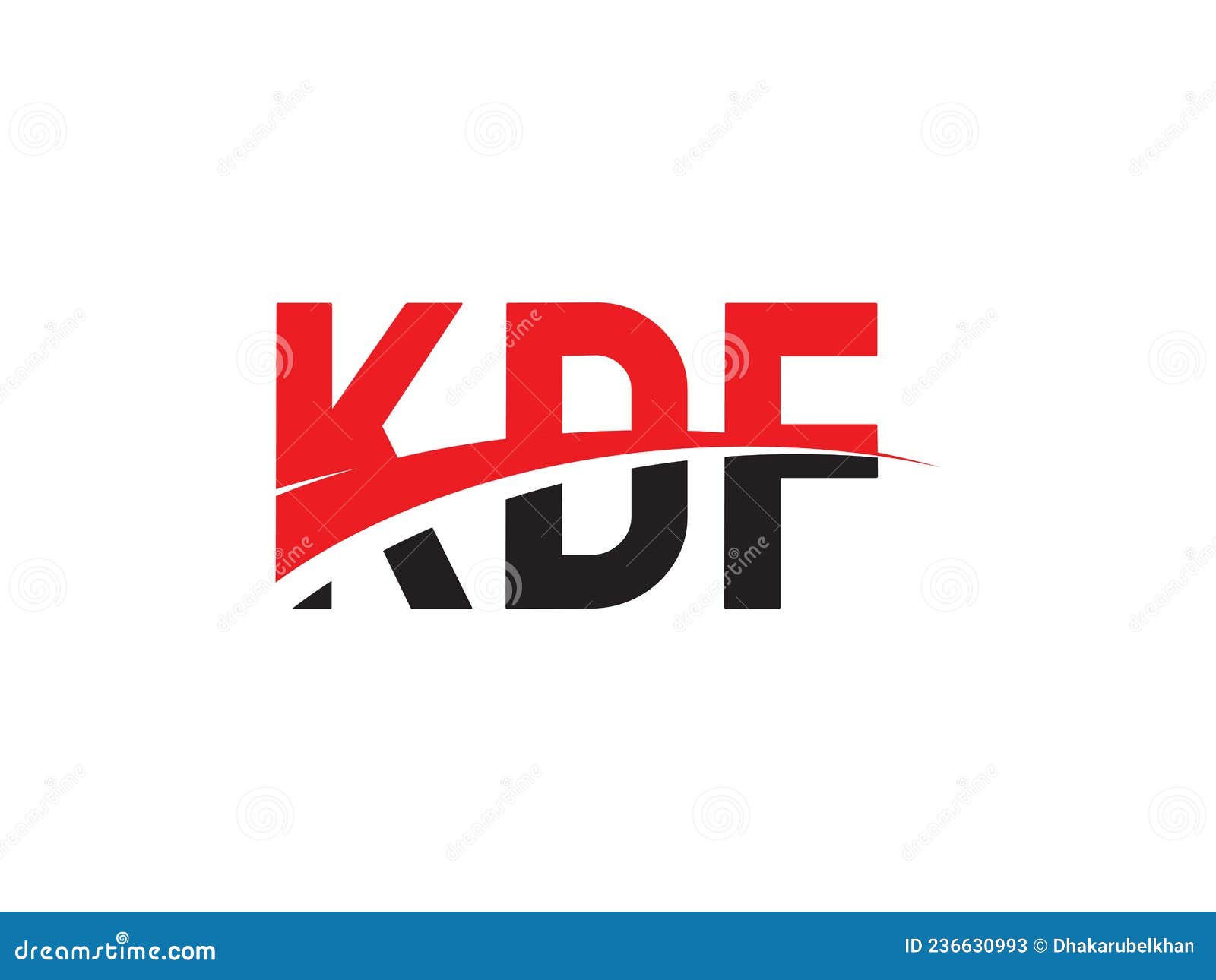 KDF Letter Initial Logo Design Vector Illustration Stock Vector ...