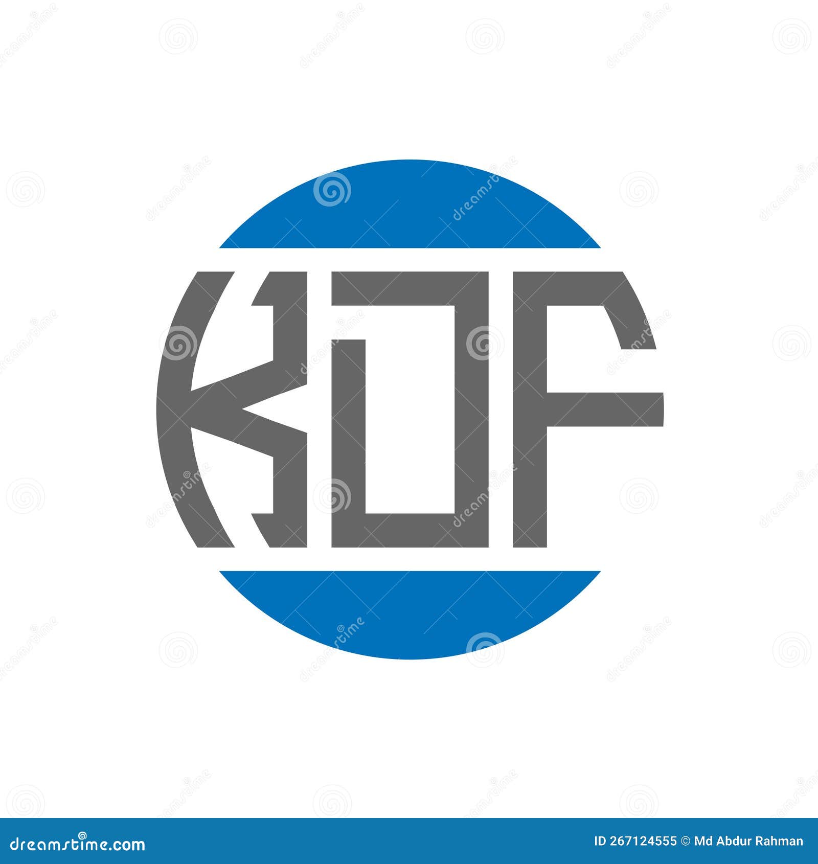 KDF Letter Logo Design on White Background. KDF Creative Initials ...