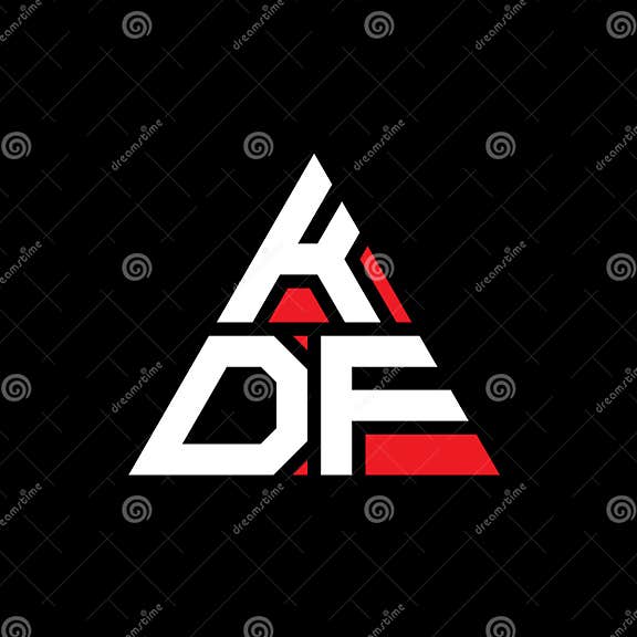 KDF Triangle Letter Logo Design with Triangle Shape. KDF Triangle Logo ...
