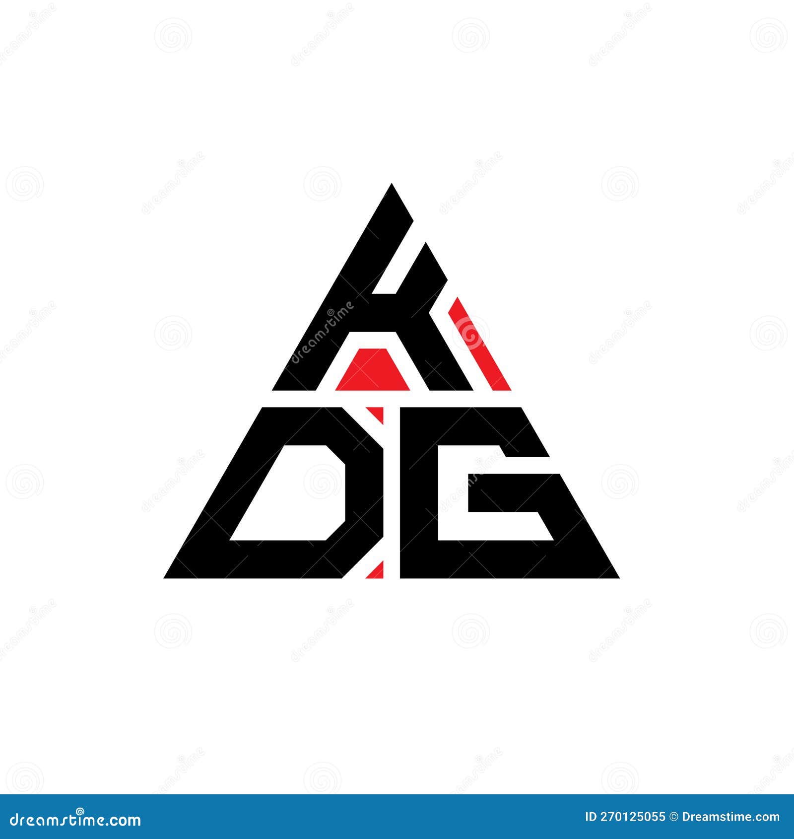 KDG Triangle Letter Logo Design with Triangle Shape. KDG Triangle Logo ...