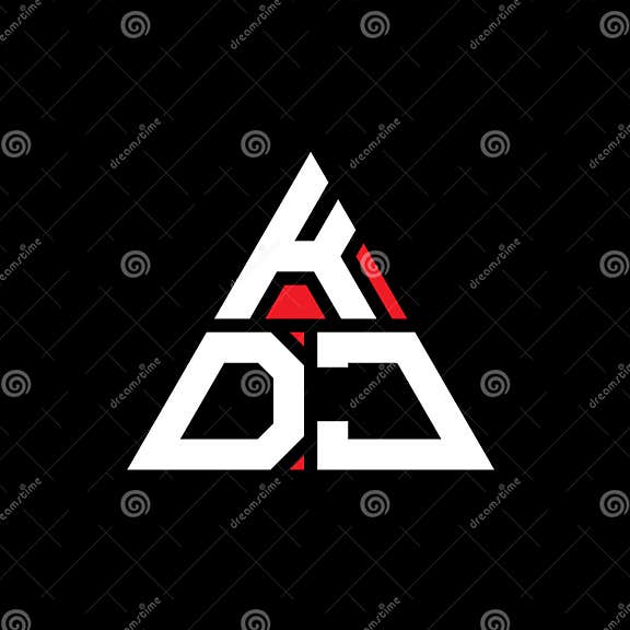 KDJ Triangle Letter Logo Design with Triangle Shape. KDJ Triangle Logo ...