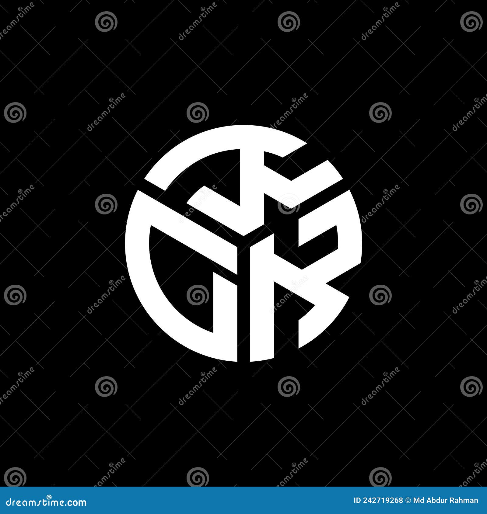 KDK Letter Logo Design on Black Background. KDK Creative Initials ...