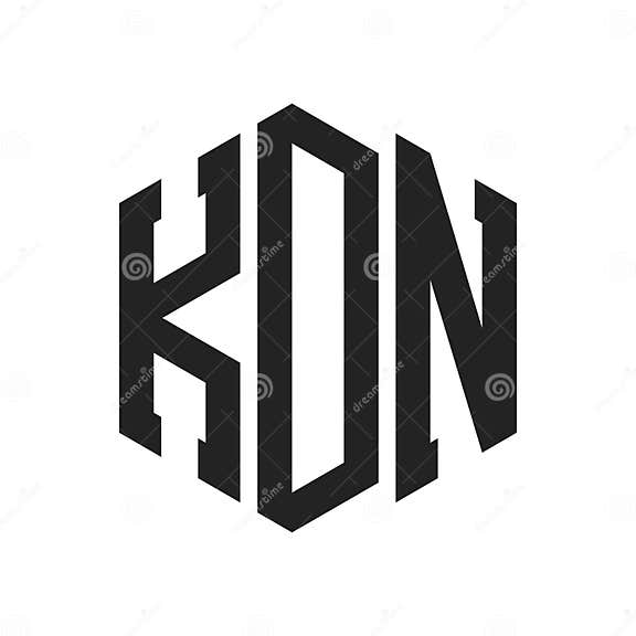 KDN Logo Design. Initial Letter KDN Monogram Logo Using Hexagon Shape ...