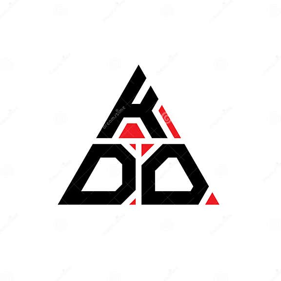 KDO Triangle Letter Logo Design with Triangle Shape. KDO Triangle Logo ...