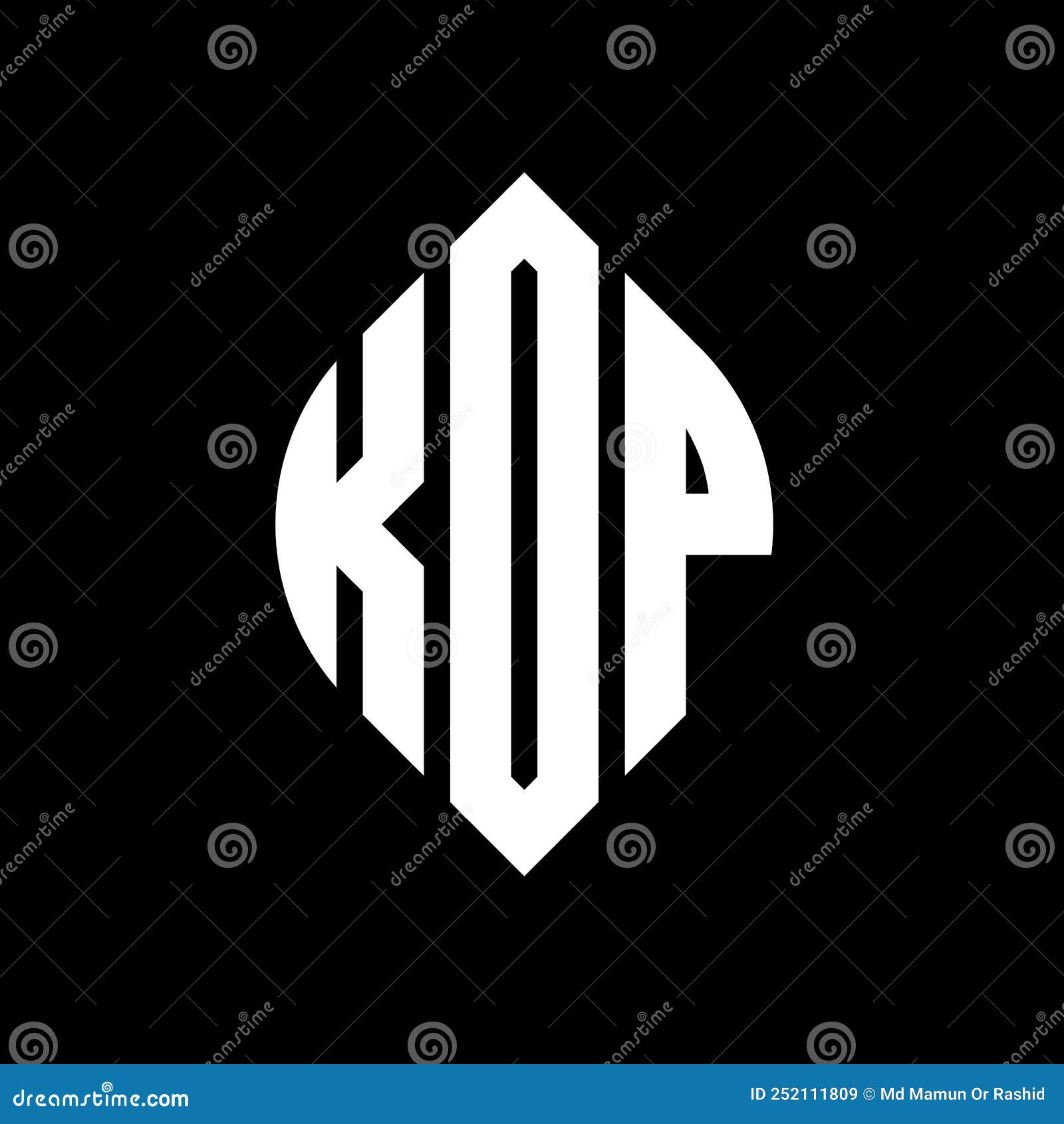 KDP Circle Letter Logo Design with Circle and Ellipse Shape. KDP ...