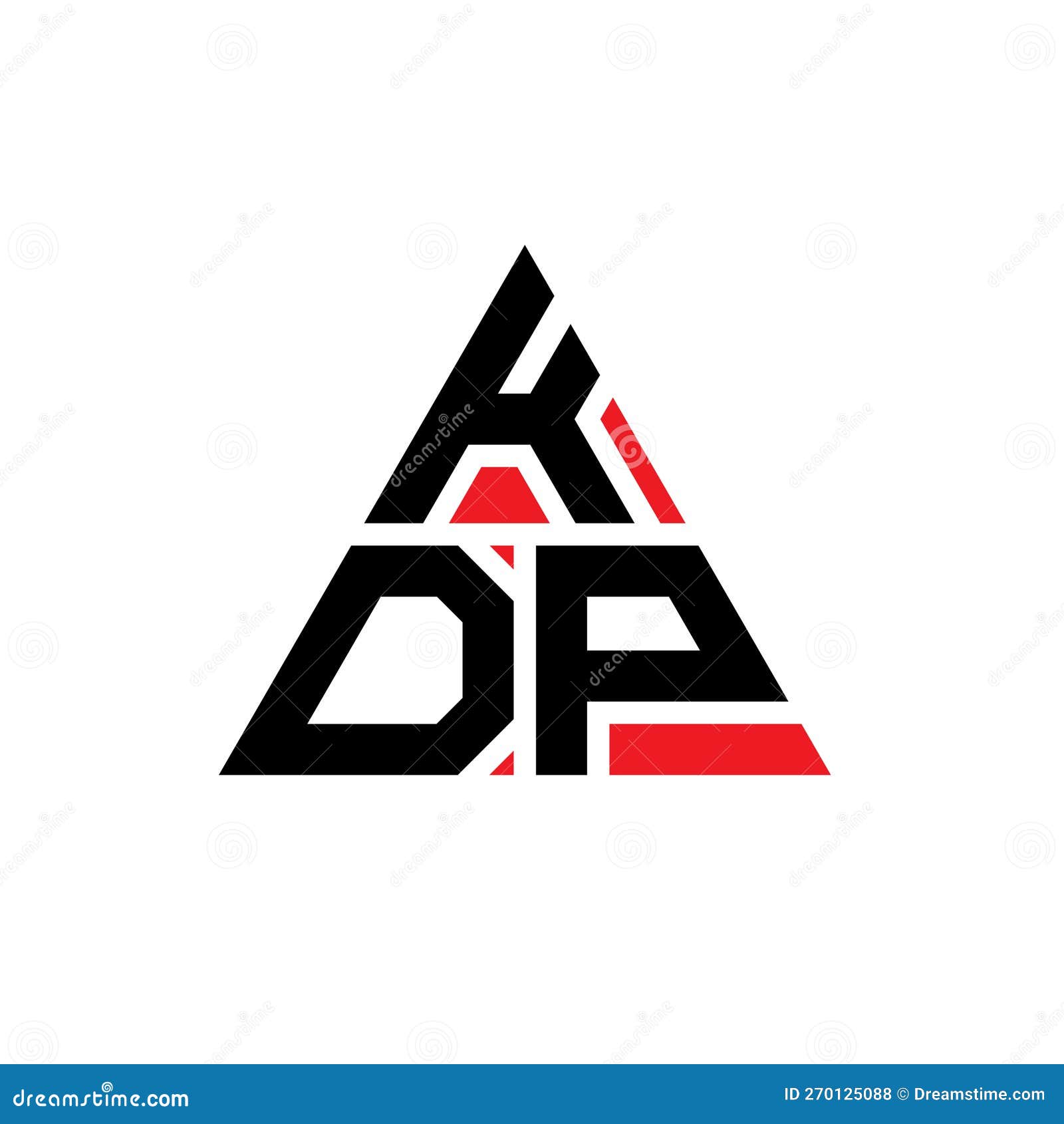 KDP Triangle Letter Logo Design with Triangle Shape. KDP Triangle Logo ...