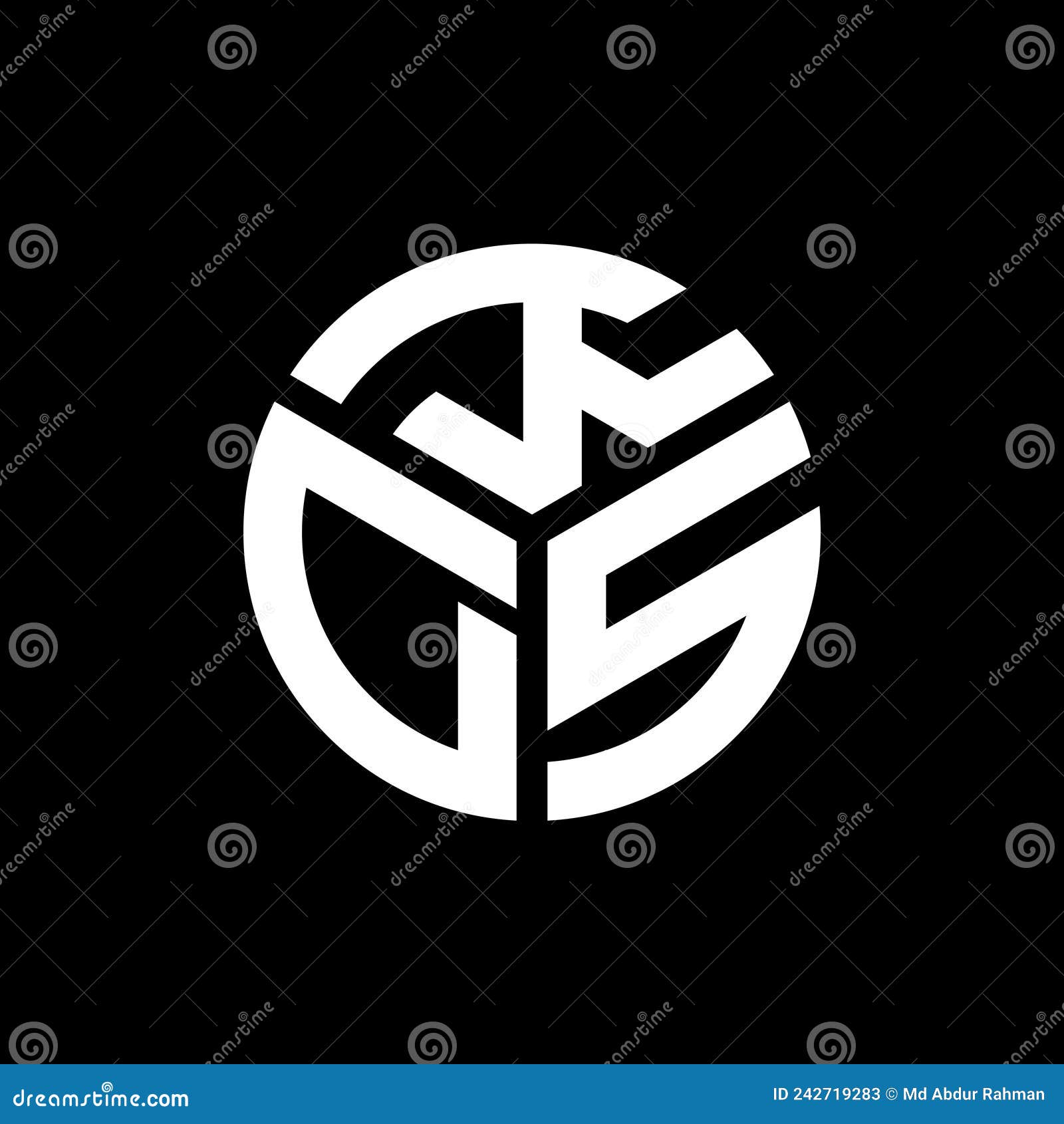 KDS Letter Logo Design on Black Background. KDS Creative Initials ...